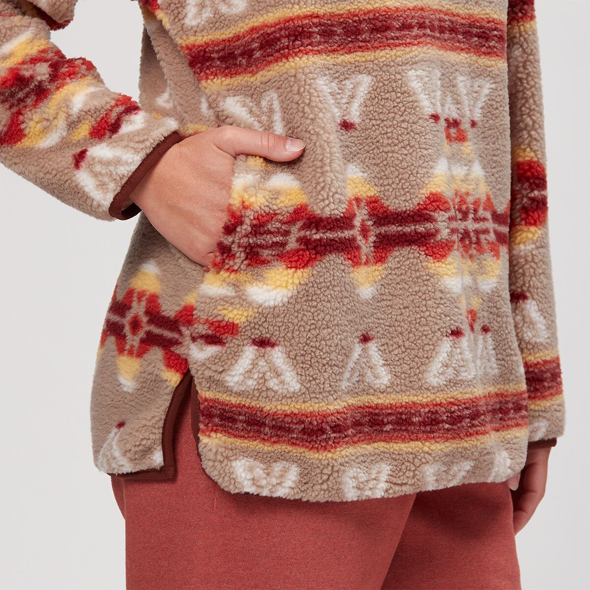 Stoic Pattern Sherpa 1/4-Zip Pullover - Past Season - Women's - Clothing