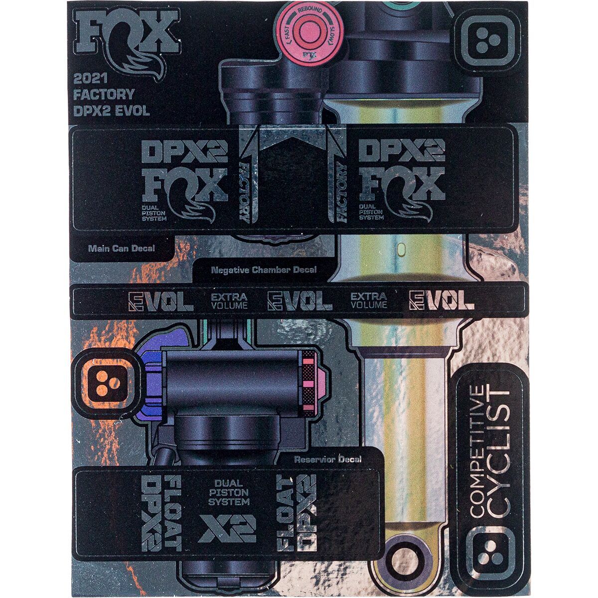 Stikrd Fox DPX2 Decal Kit - Bike