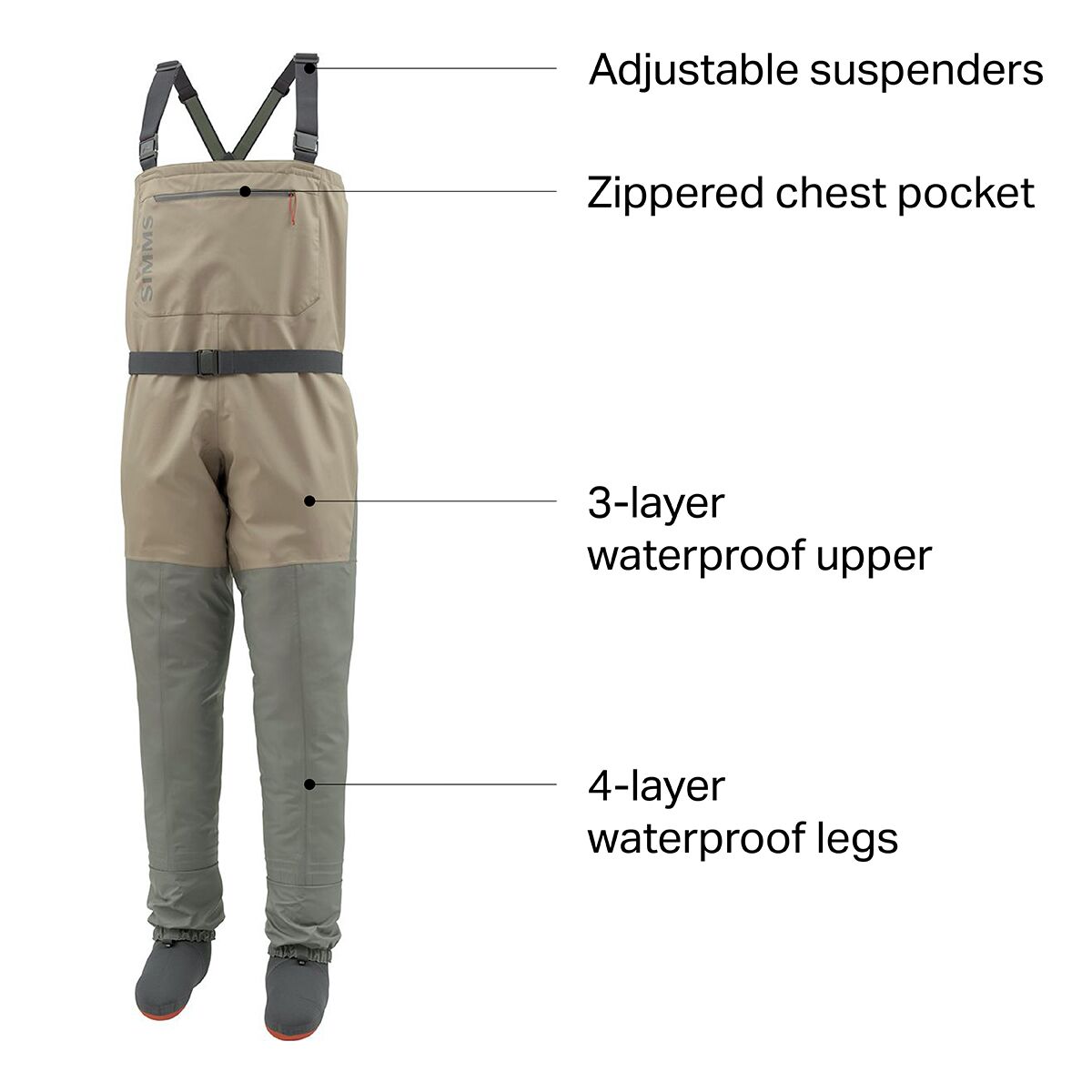 Simms Tributary Stockingfoot Wader - Men's - Fly Fishing