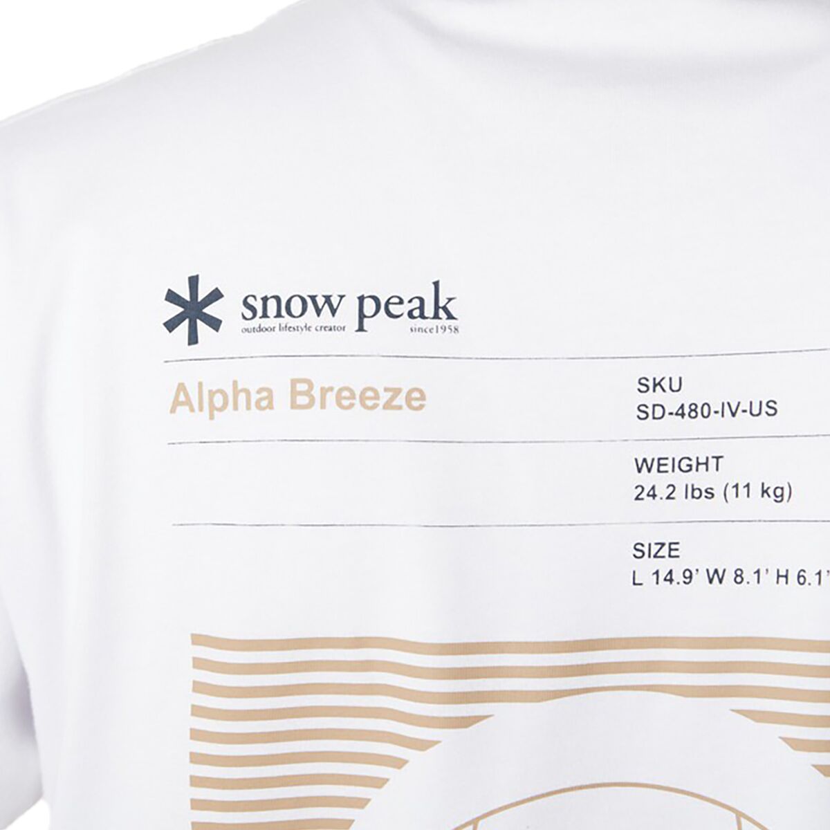 Snow Peak Alpha Breeze Typography T-Shirt - Clothing