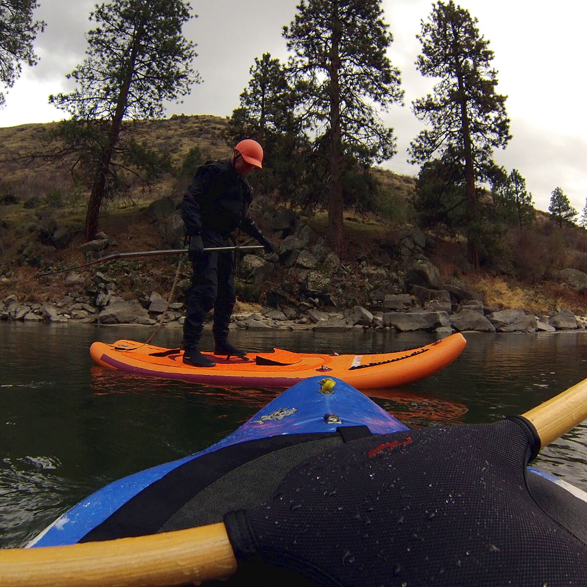 Salamander Paddle Gear Ensatina Whitewater SUP Board + FootHolds - Paddle