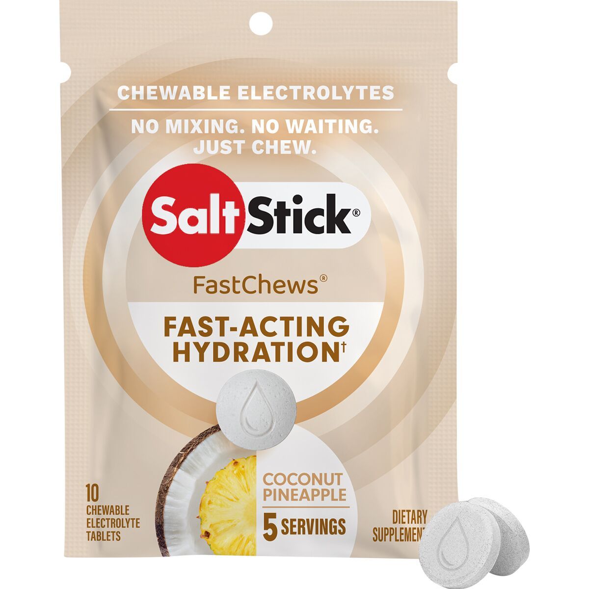 SaltStick Fastchews Chewable Electrolyte Tablets - Box of 12 Packets - Bike