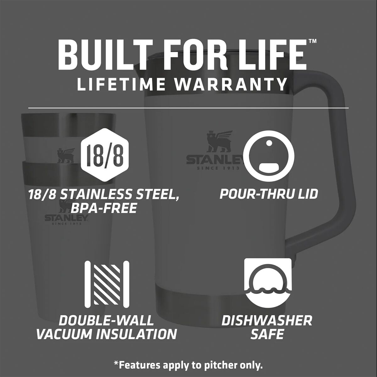 Stanley The Stay-Chill Classic Pitcher - 64oz - Hike & Camp