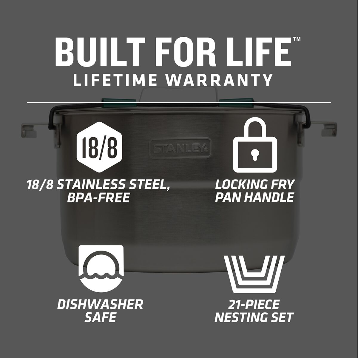 Stanley Adventure Full Kitchen Base Camp 4-Person Cook Set - Hike & Camp