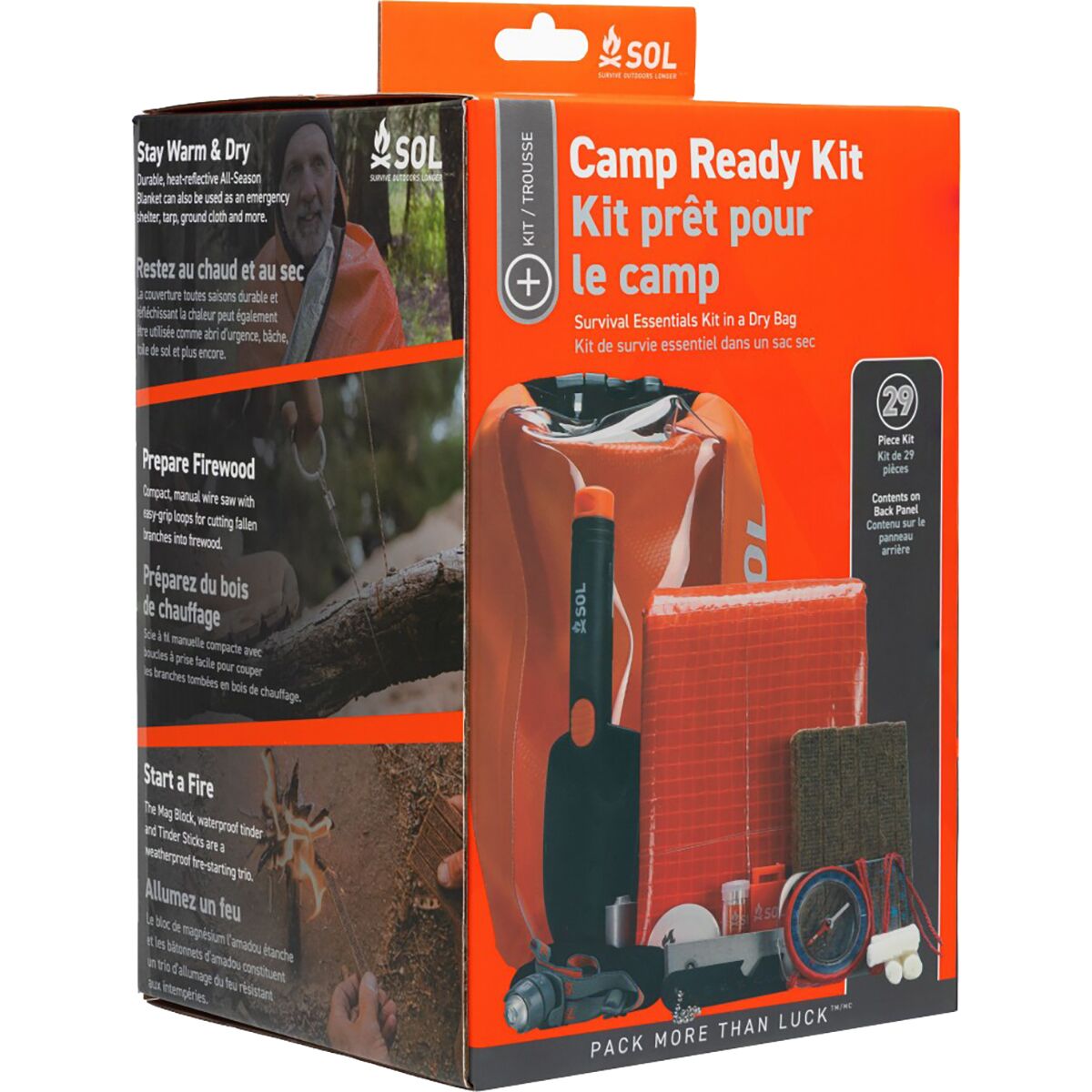 S.O.L Survive Outdoors Longer Camp Ready Survival Kit - Hike & Camp