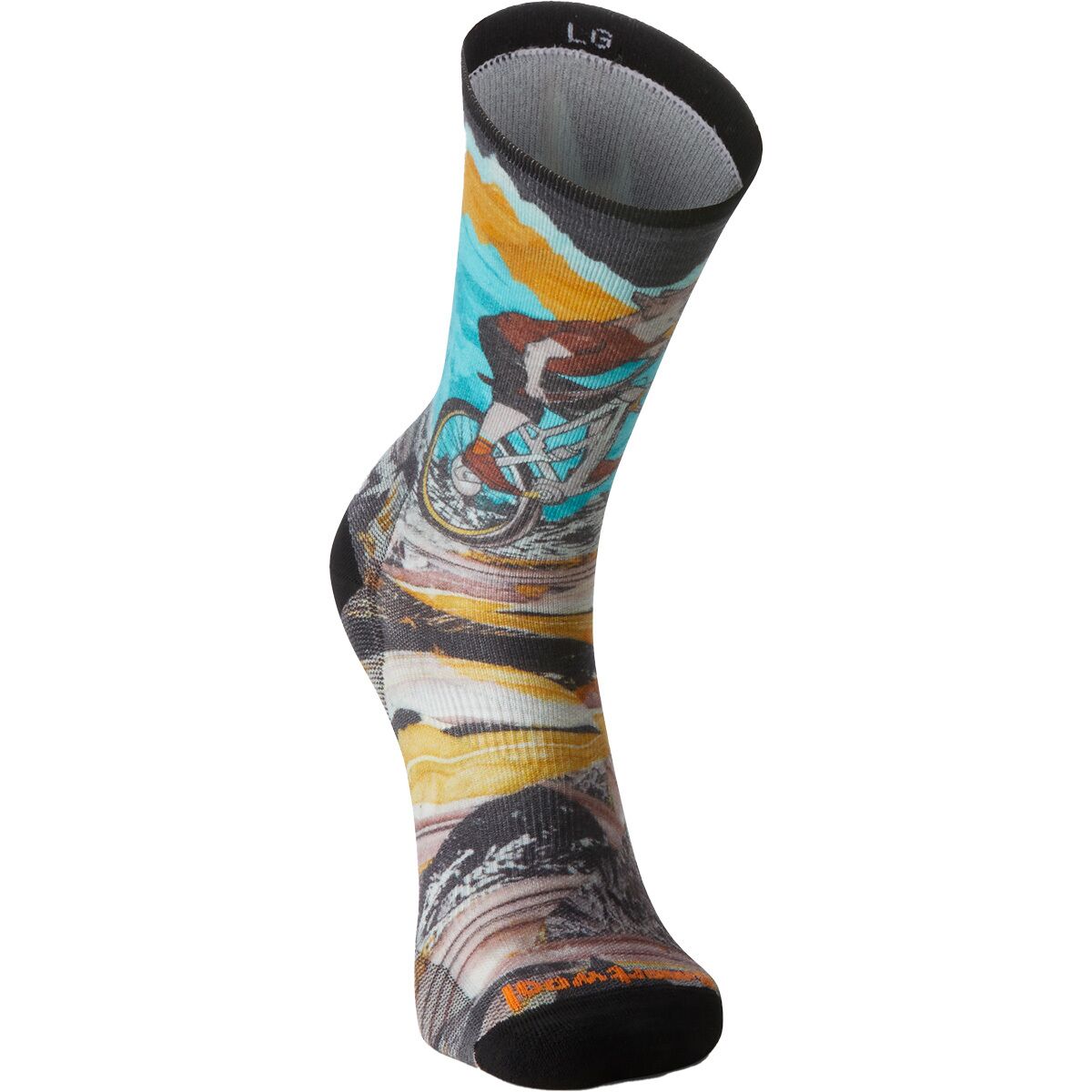 Smartwool Bike Zero Cushion Wolf Print Crew Socks - Bike