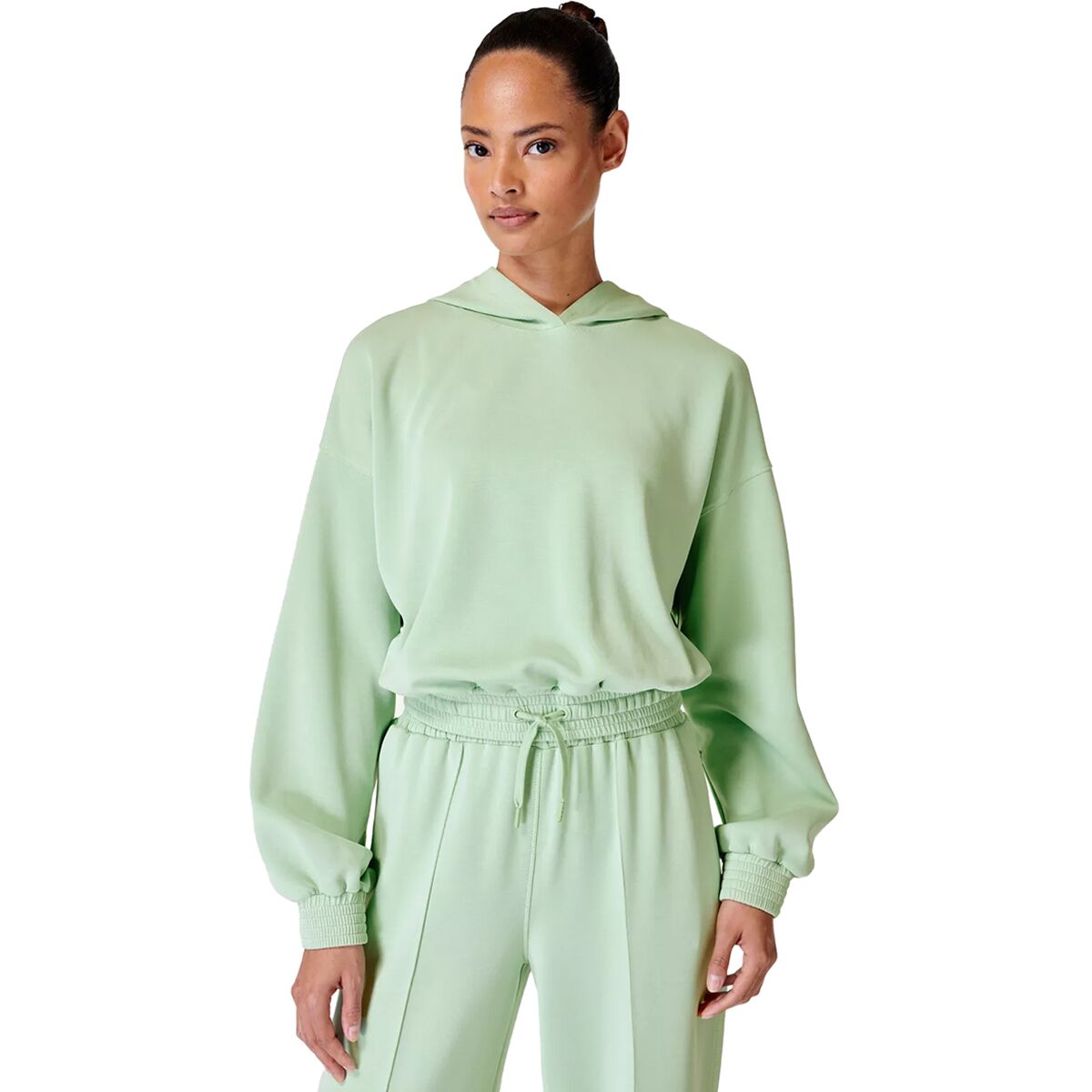 Sweaty Betty Sand Wash Cloud Weight Crop Hoodie - Women's - Clothing