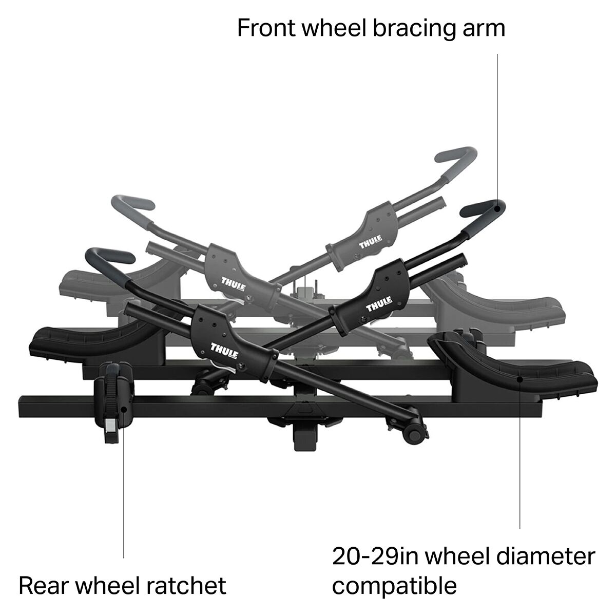 Thule T2 Classic - 2-Bike Hitch Rack Add-On - Bike