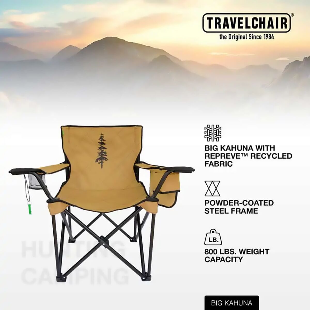TRAVELCHAIR Big Kahuna Camp Chair with Recycled Fabric - Hike & Camp