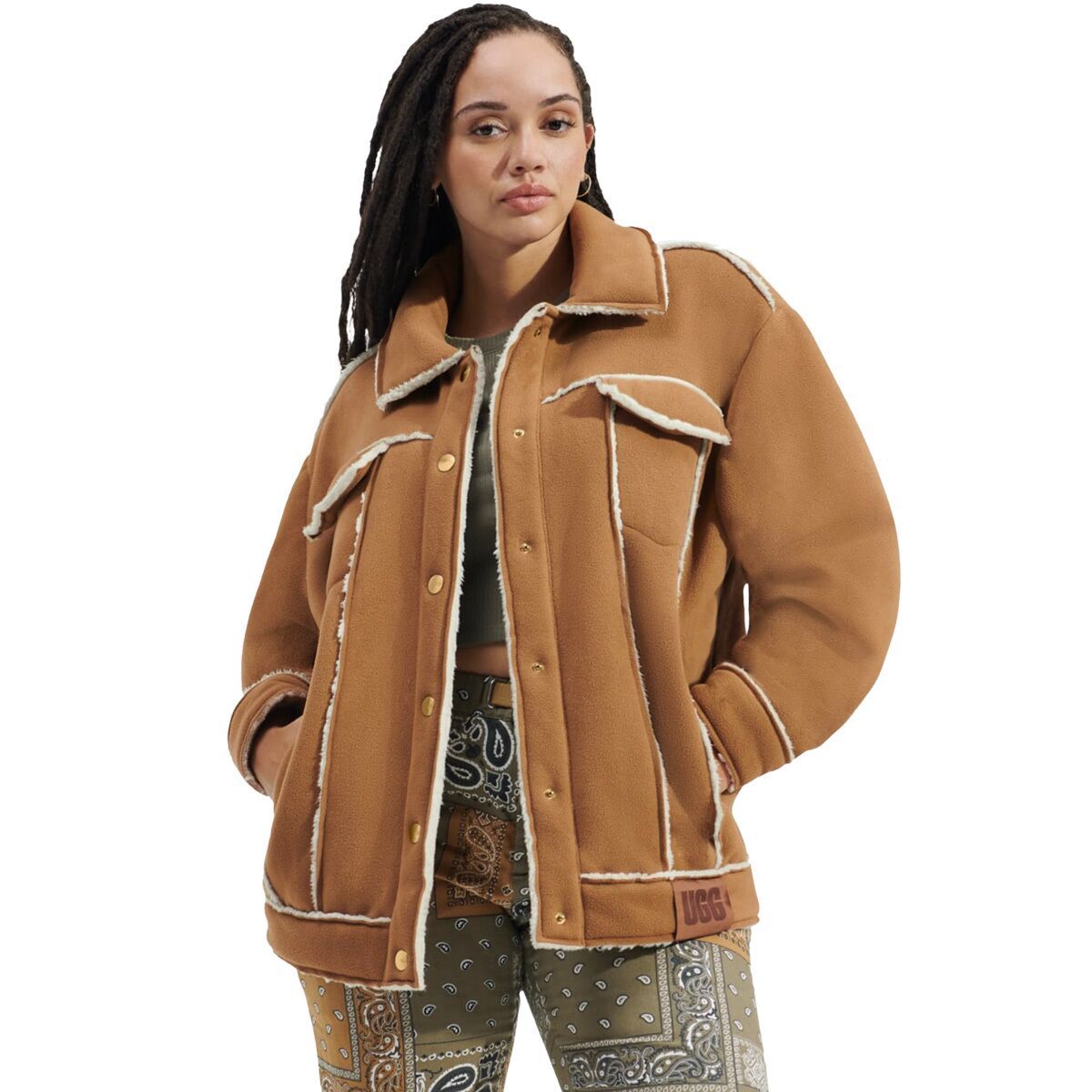 UGG Frankie Bonded Fleece Trucker Jacket - Women's - Clothing