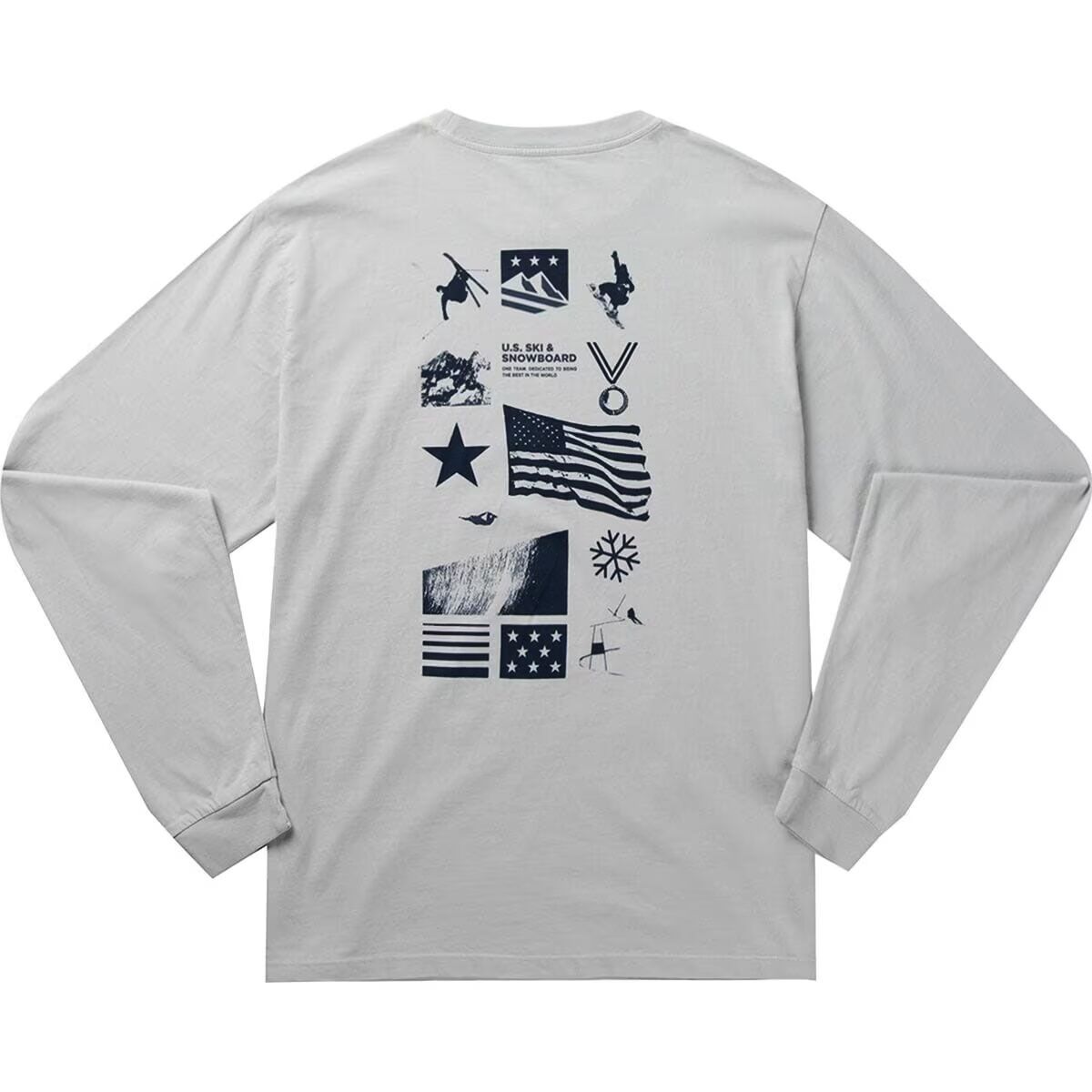 US Ski and Snowboard Stars and Stripes Long-Sleeve Crew - Clothing