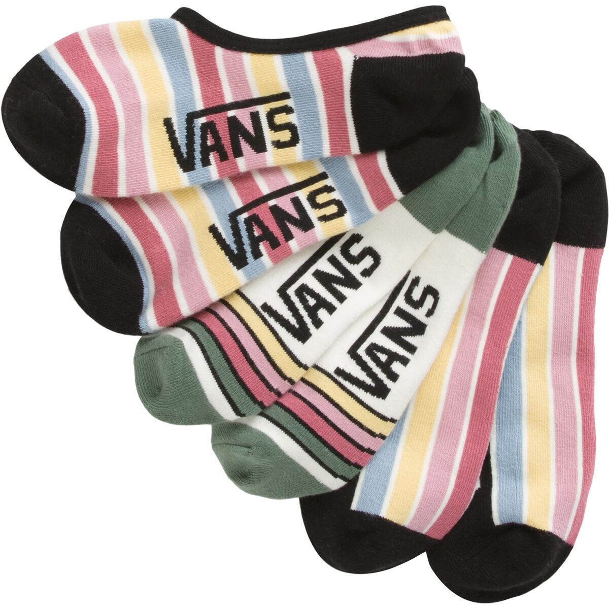 Vans Stripe Mix Canoodle Sock - 3-Pack - Girls' - Kids