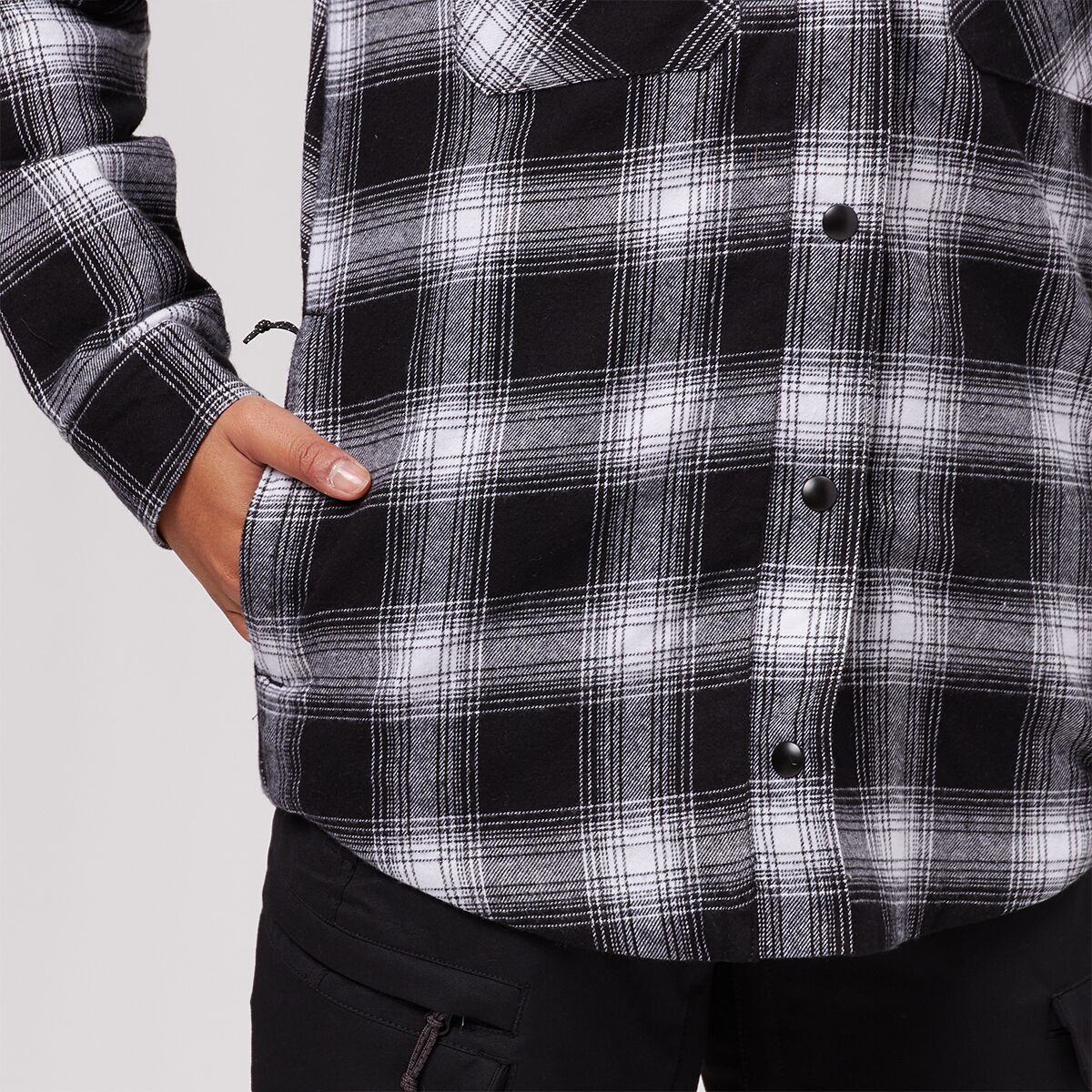 Volcom Hooded Flannel Jacket - Women's - Clothing