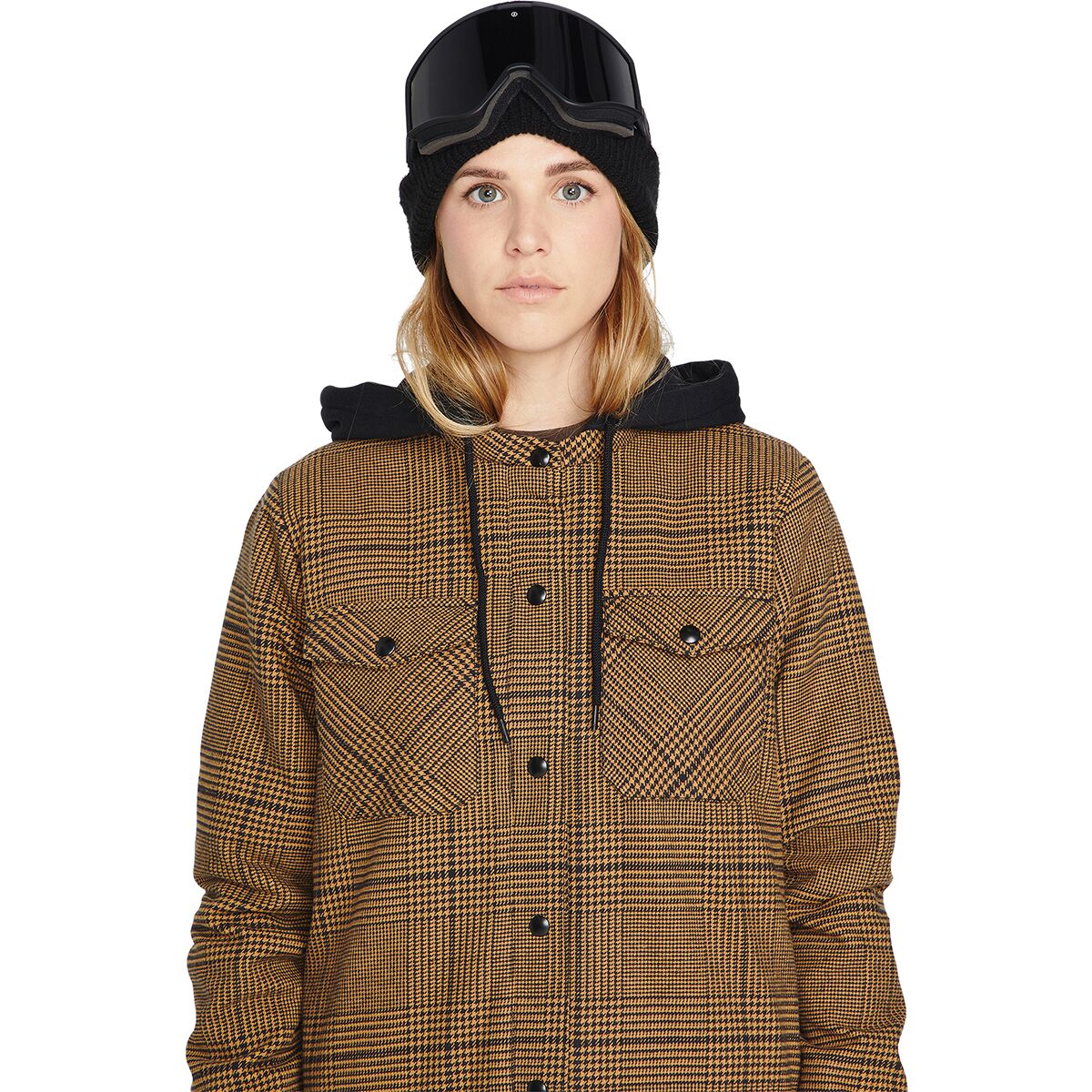 Volcom Hooded Flannel Jacket - Women's - Clothing