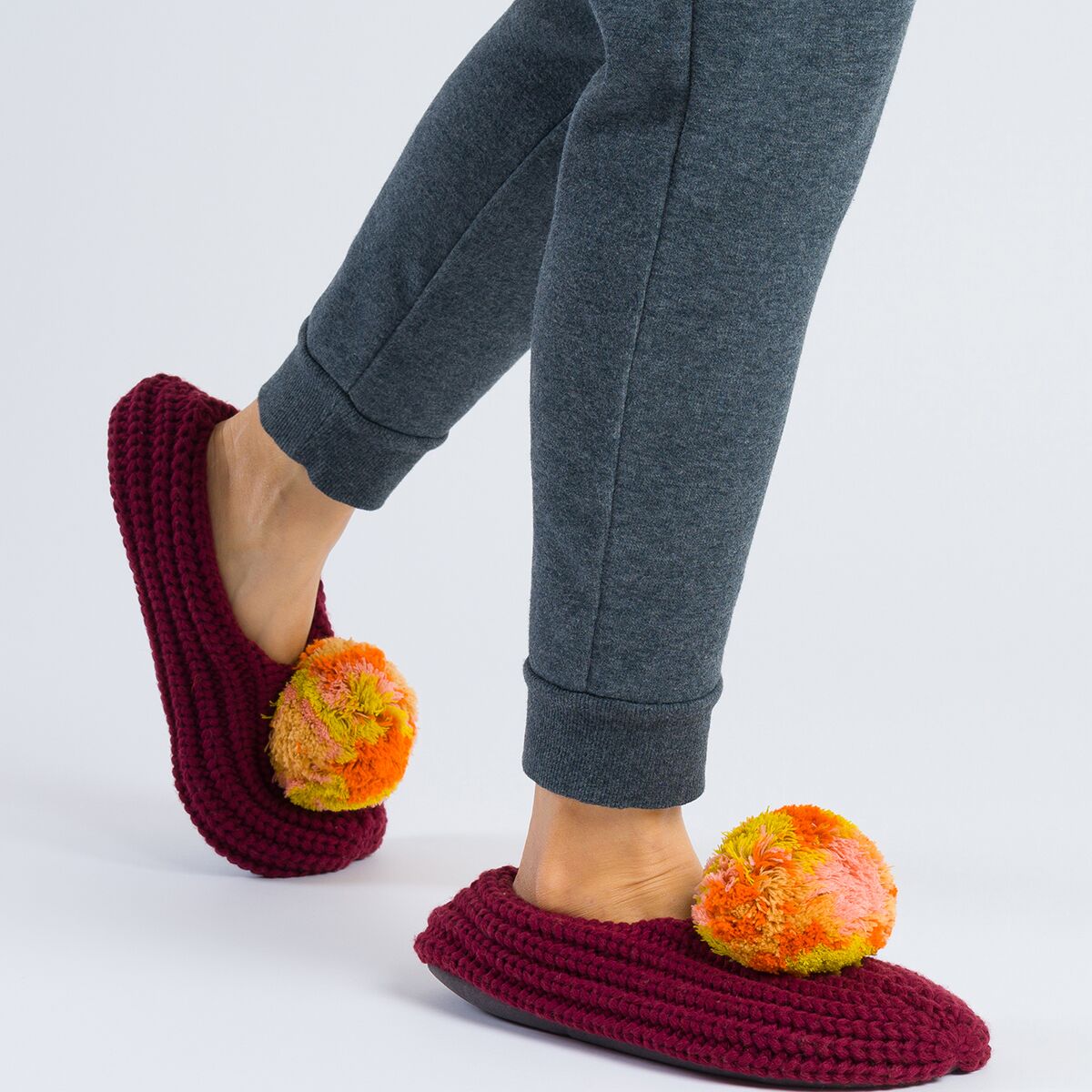 Verloop Marble Pom Rib Slipper - Women's - Footwear