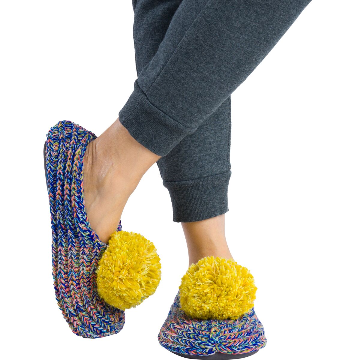 Verloop Super Mix Pom Rib Slippers - Footwear