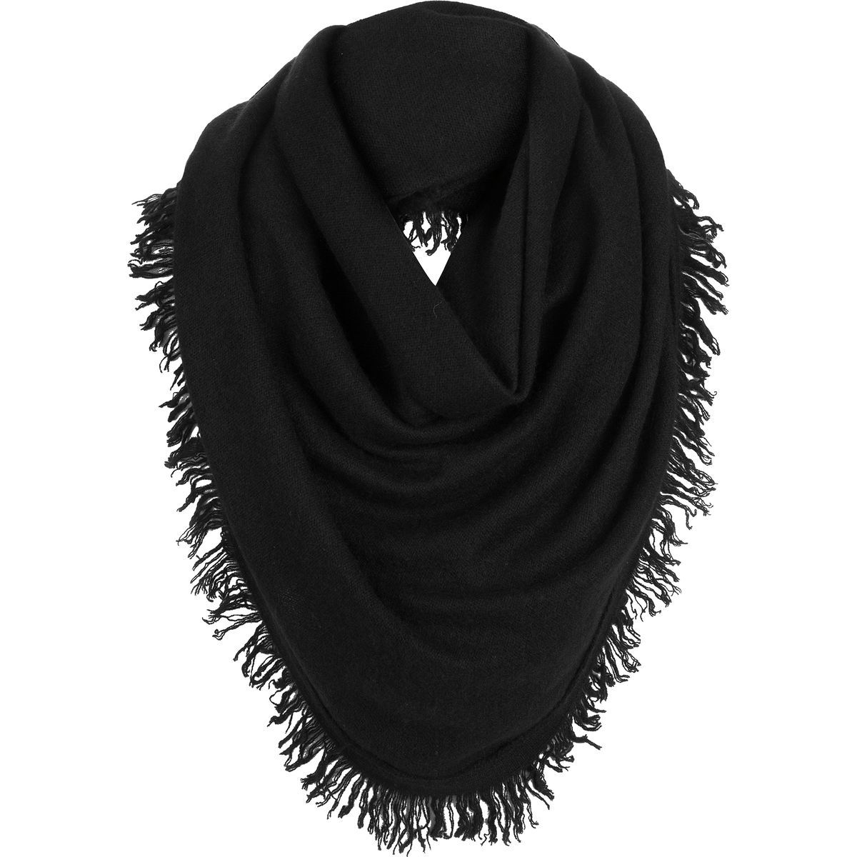 White + Warren Cashmere Triangle Fringe Scarf - Accessories
