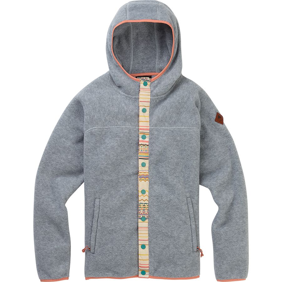 Burton Hearth Snap-Up Hooded Fleece Jacket - Women's | Backcountry.com