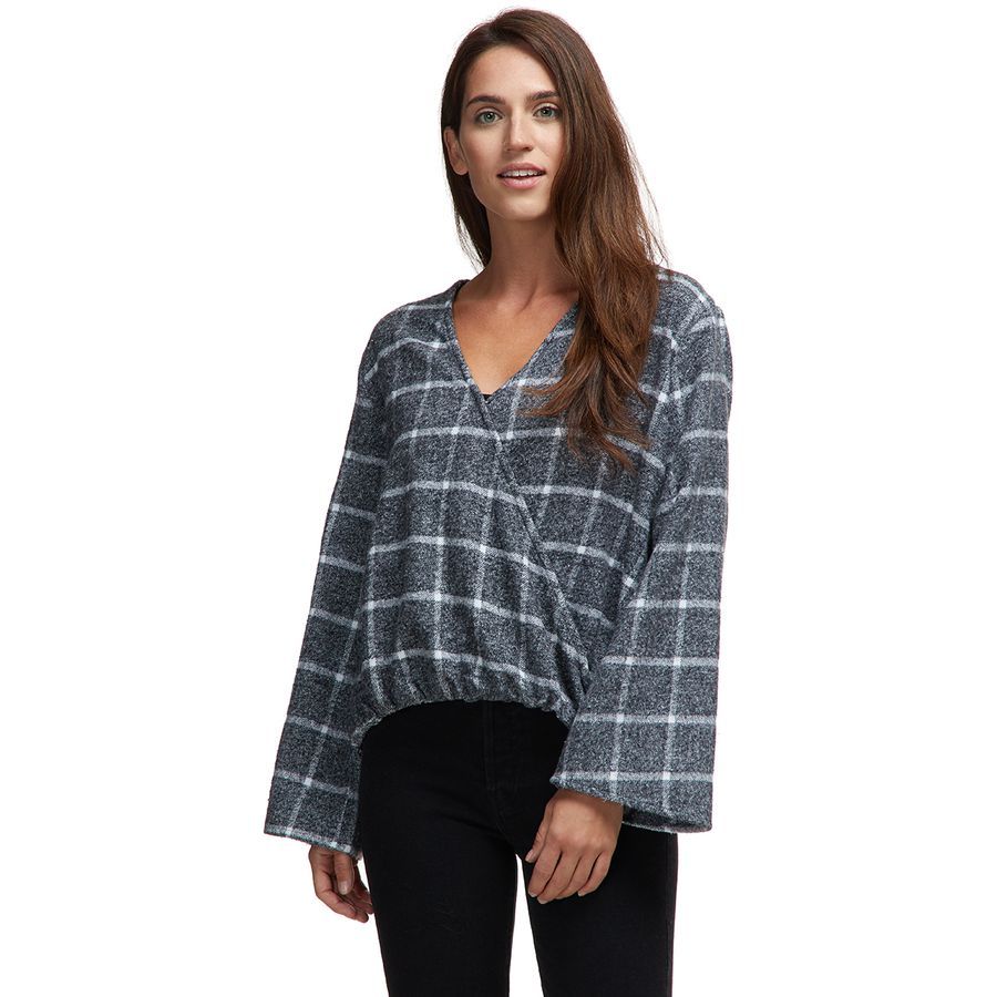 Dylan Rustic Textured Woven Crossover Top - Women's - Clothing