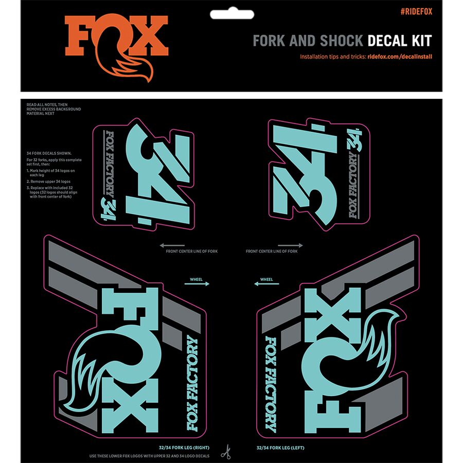 FOX Racing Shox Heritage Fork and Shock Decal Kit | Backcountry.com