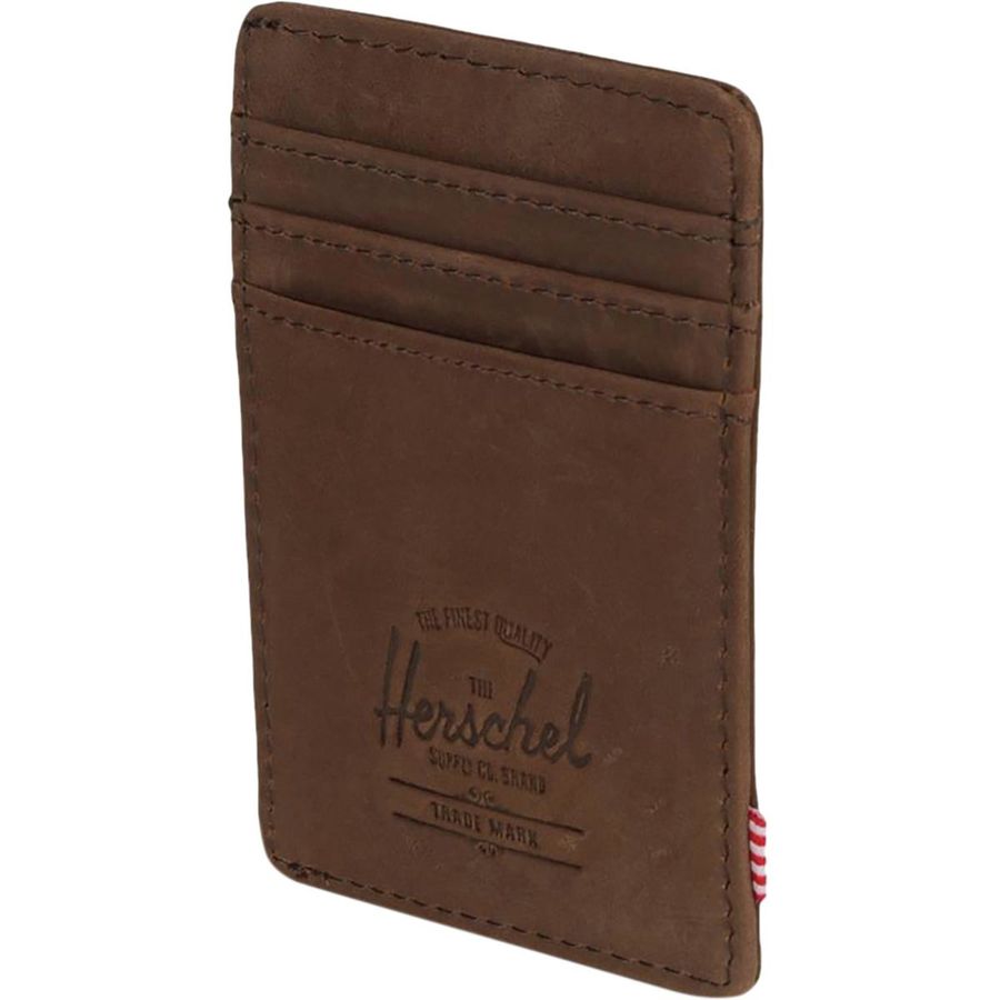 Herschel Supply Raven Leather RFID Card Holder Wallet - Men's ...