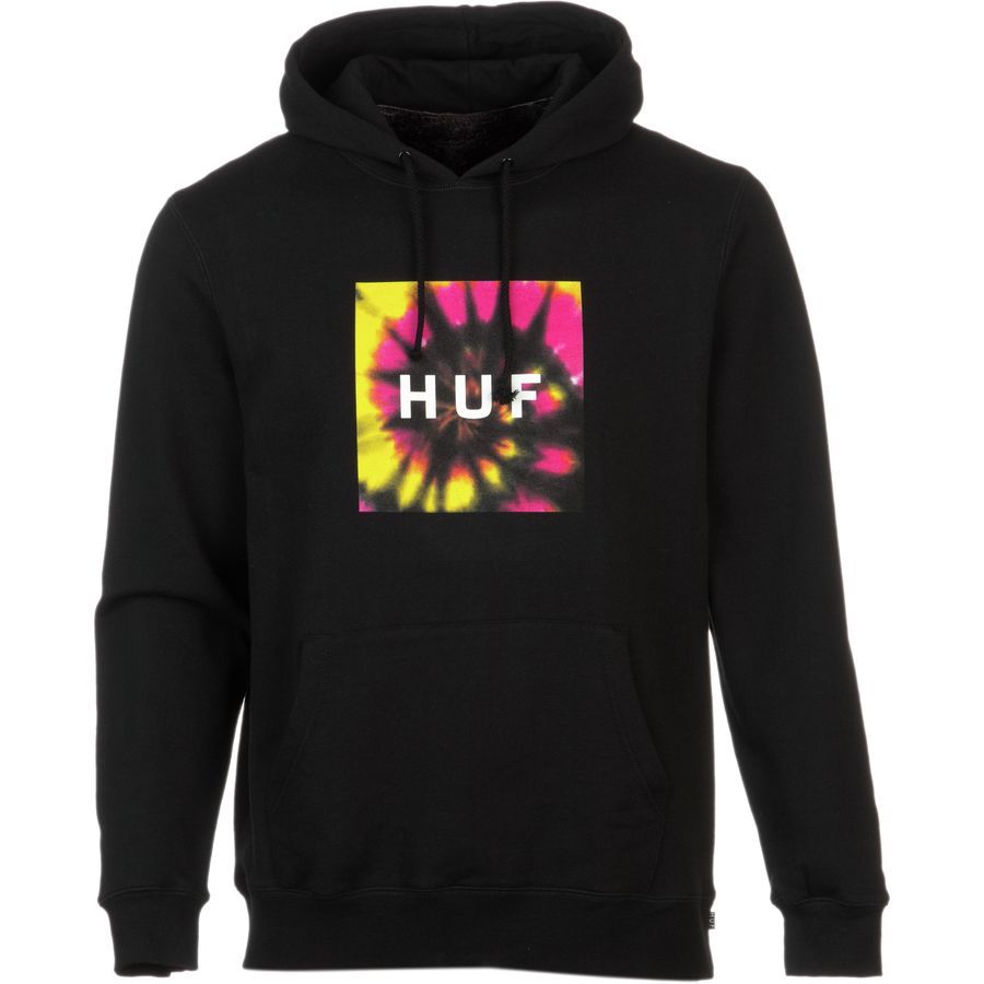 Huf Tie Dye Box Logo Pullover Hoodie - Men's | Backcountry.com