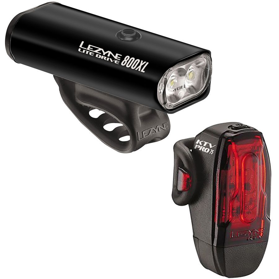 Lezyne Lite Drive 800XL and KTV Pro Light Combo - Bike