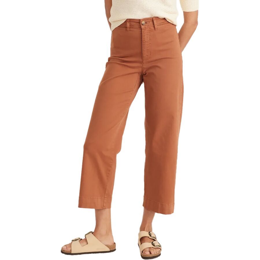 Marine Layer Bridget Slim Wide Leg Crop Pants Womens Clothing