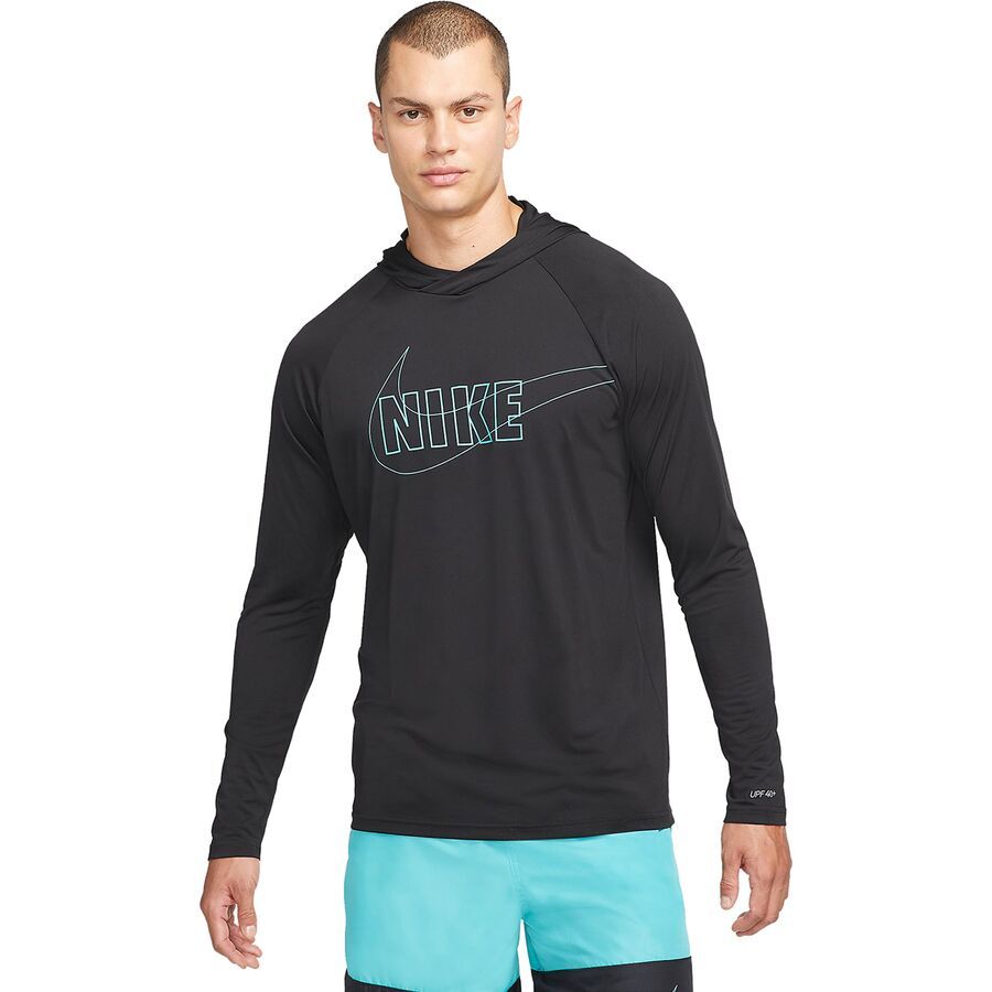 Nike Swim Outline Logo Long-Sleeve Hooded Hydroguard - Men's - Clothing