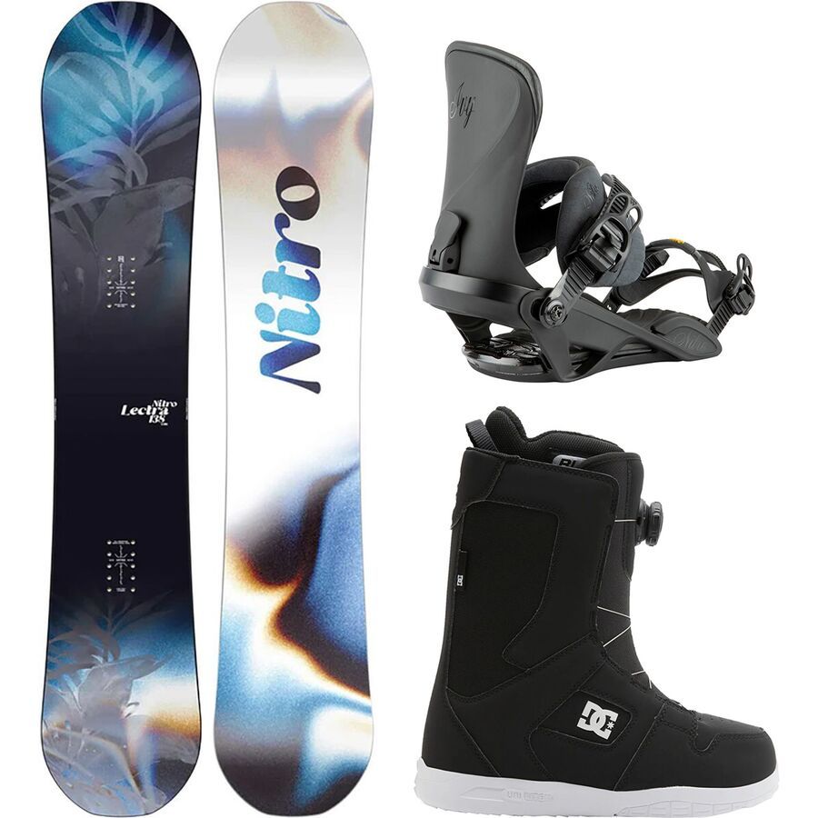 Nitro Lectra Cam-Out Snowboard + Ivy Binding + DC Phase BOA Boot ...