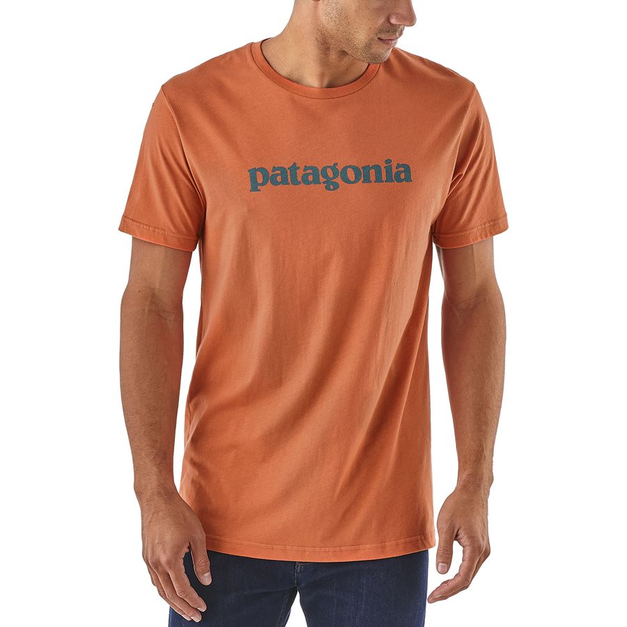 Patagonia Text Logo Organic T-Shirt - Men's | Backcountry.com