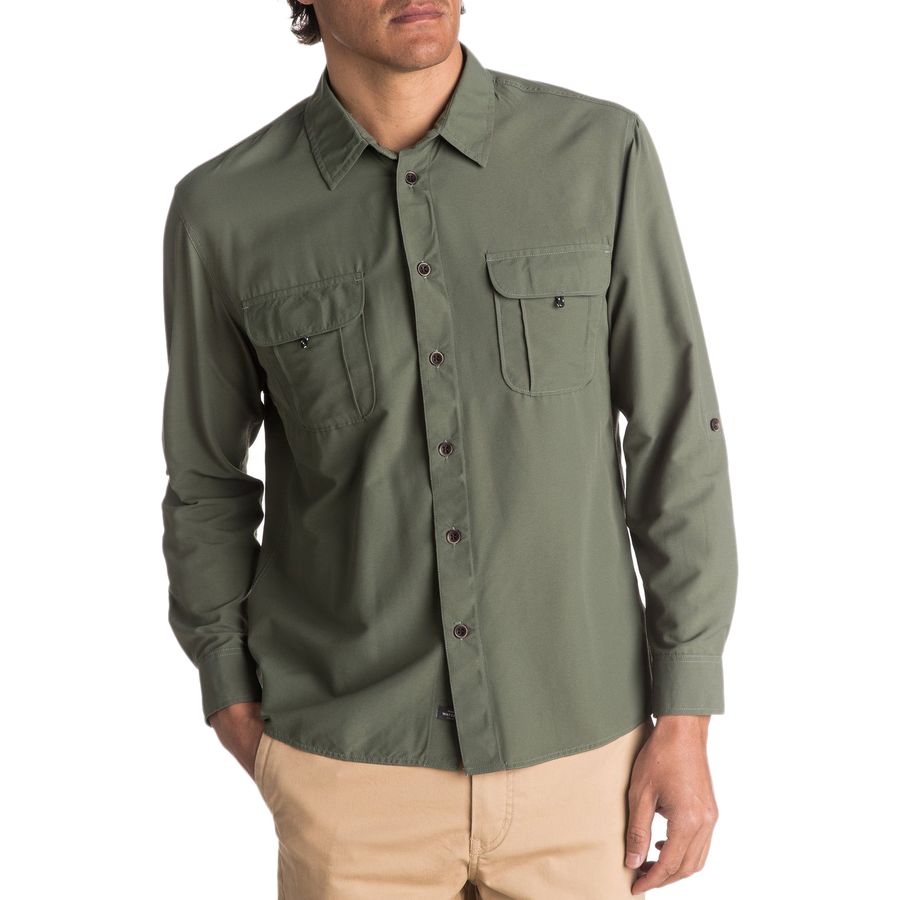 Quiksilver Waterman Trailblazing Long-Sleeve Button-Down Shirt - Men's ...