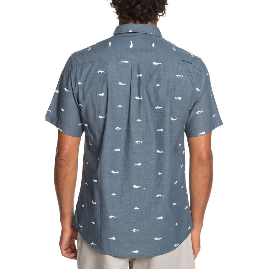 Quiksilver Waterman Spun Reel Short-Sleeve Shirt - Men's | Backcountry.com