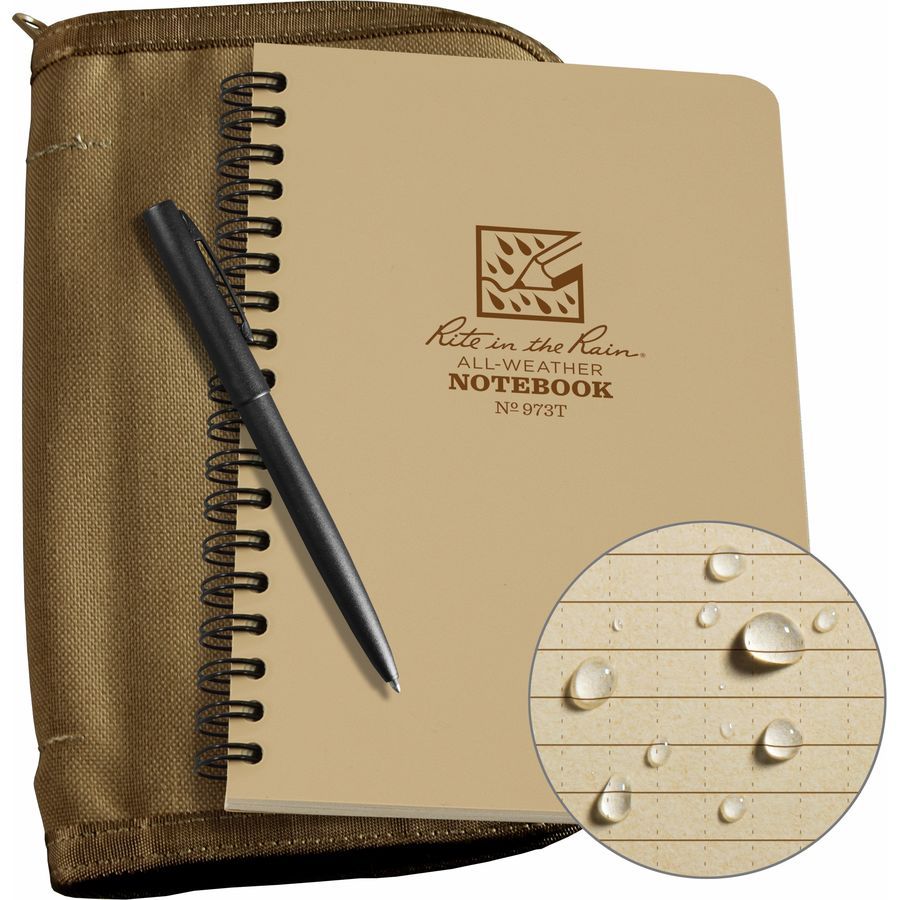Rite in the Rain Side-Spiral Notebook Kit - 4.6in x 7in - Hike & Camp