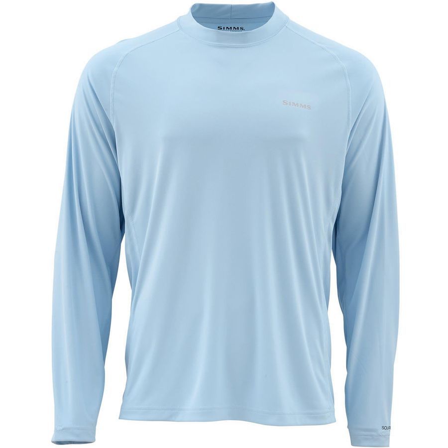 Simms SolarFlex Solid Long-Sleeve Crew Shirt - Men's | Backcountry.com
