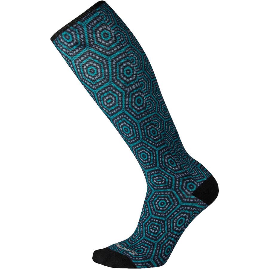 Smartwool Compression Hexa-Jet Print Over The Calf Sock - Women's ...