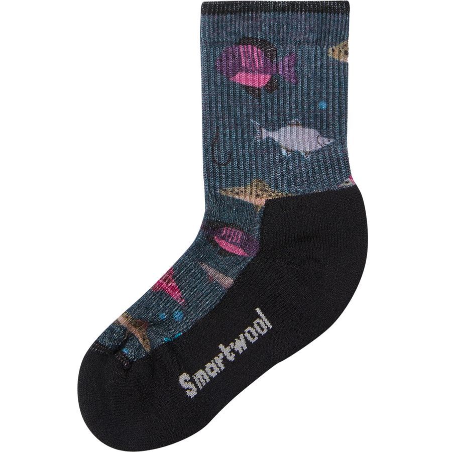 Smartwool Hike Light Fly And Lure Print Crew Sock - Kids' - Kids