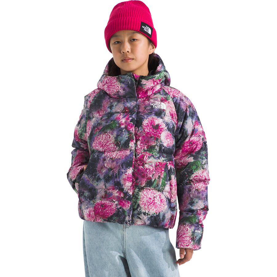 The North Face North Print Down Hooded Jacket - Girls' - Kids