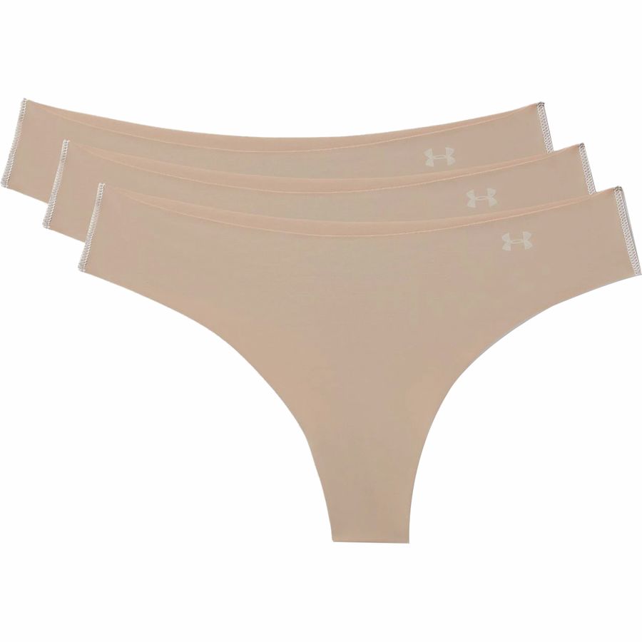 Under Armour Pure Stretch Thong Underwear - 3-Pack - Women's ...