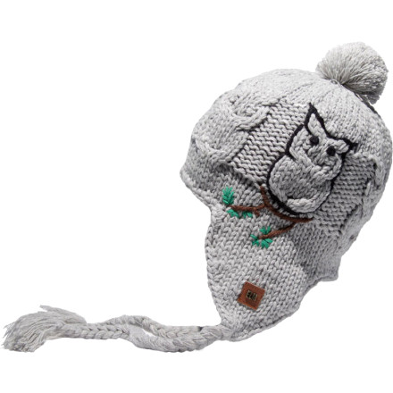 Elm Company Owl Earflap Pom Beanie - Women's - Accessories