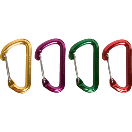 Omega Pacific Dash Infinity Wire Gate Carabiners - 4 Pack - Climb