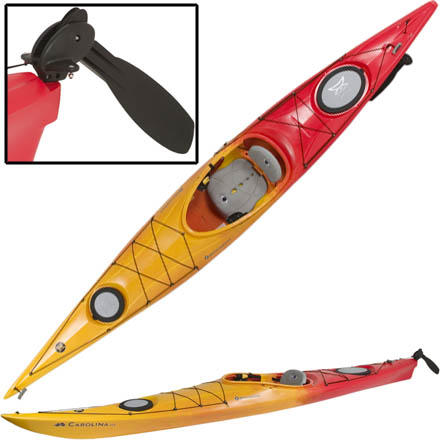 Perception Carolina Series Kayak 15.5 - Rudder - Paddle
