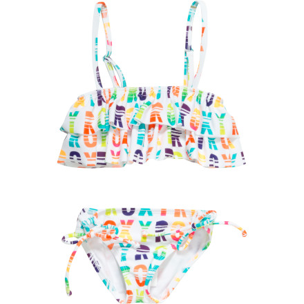 Roxy Sundown Ruffle Bandeau Swimsuit - Toddler Girls' - Kids
