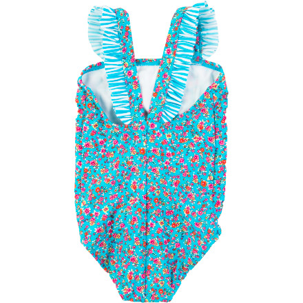 Roxy Sand Blossom Ruffle One-Piece Swimsuit - Toddler Girls' - Kids