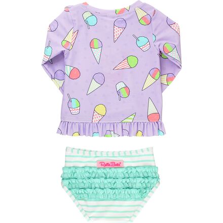 Ruffle Butts Ruffled Long-Sleeve Rash Guard 2-Piece - Toddler Girls' - Kids