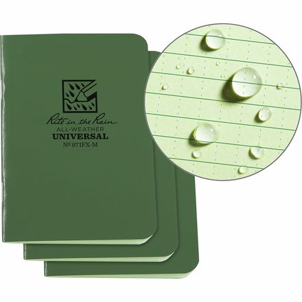 Rite in the Rain Mini-Stapled Notebook - 3.25in x 4.6in - 3-Pack - Hike ...