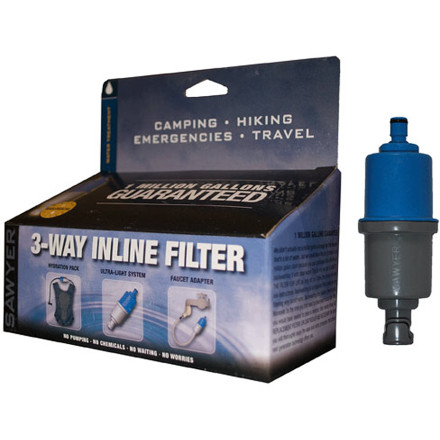 Sawyer 3-Way Quick-Release Inline Water Filter - Hike & Camp