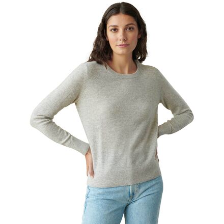 White + Warren Cashmere Long-Sleeve Classic Crew Neck Sweater - Women's