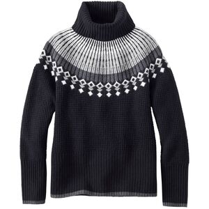 L.L.Bean Supersoft Waffle Fair Isle Turtleneck Sweater - Women's - Clothing